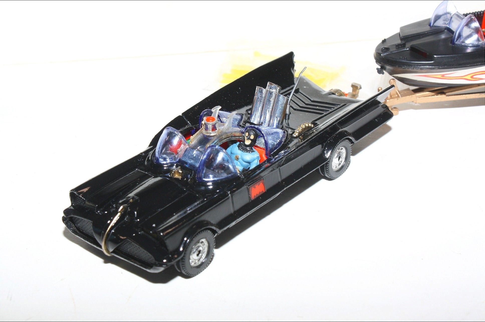 Corgi 3 Batmobile & Batboat with Rare Purple Screens, Mint in original ...
