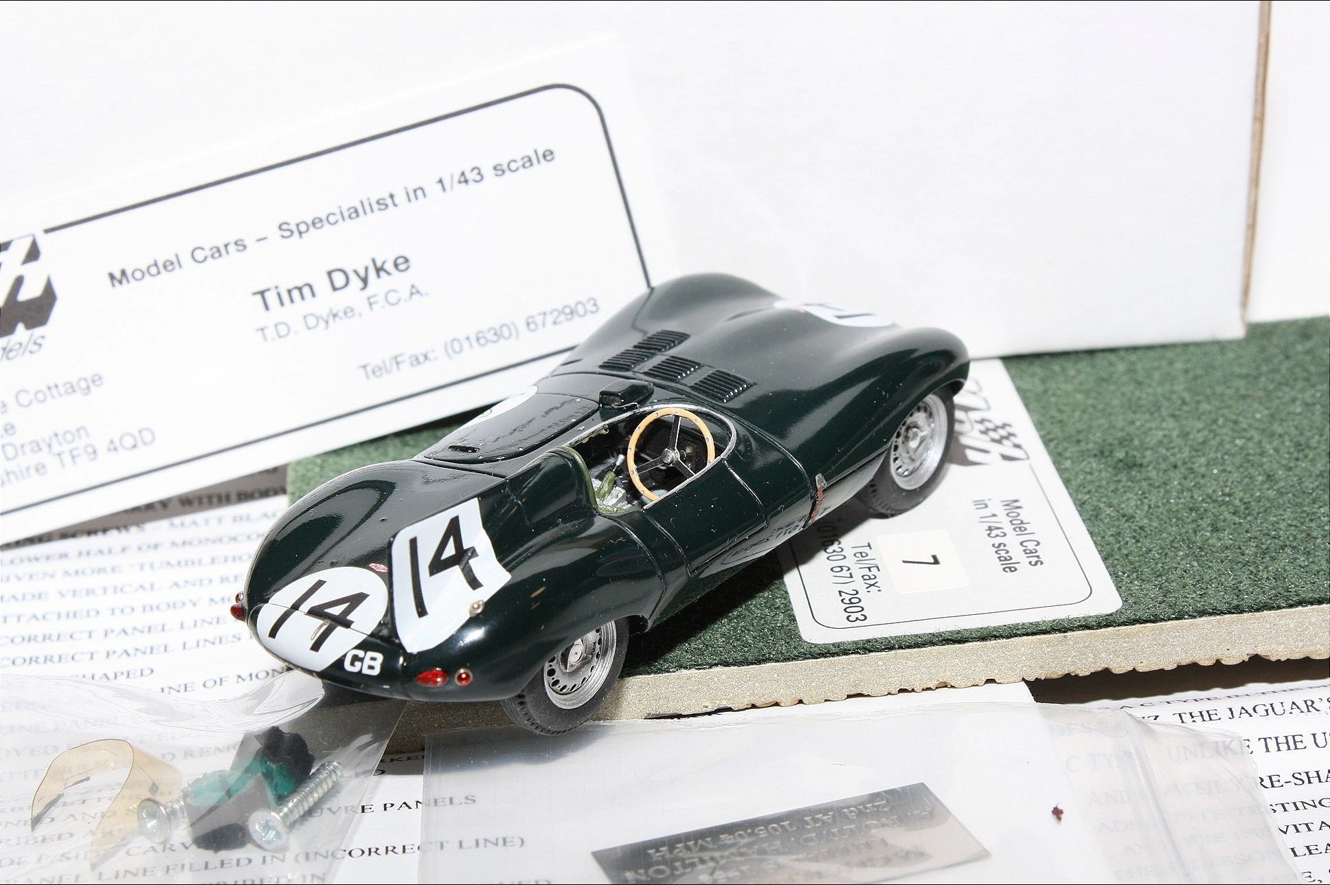 Tim Dyke Jaguar D Type Le Mans 1954, Very Rare,1.43 MPH, MIB | DB ...