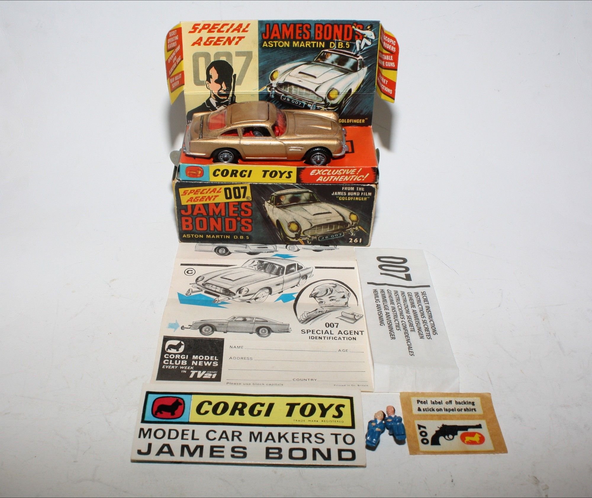 Corgi 261 James Bond Aston Martin DB5, Mint in Good Original Box | DB ...