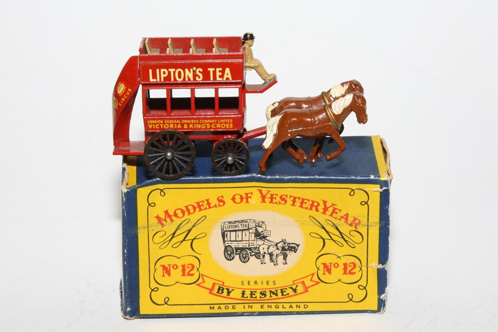 Matchbox Yesteryear Y12 Horse Drawn Bus, Mint in Original Box | DB ...