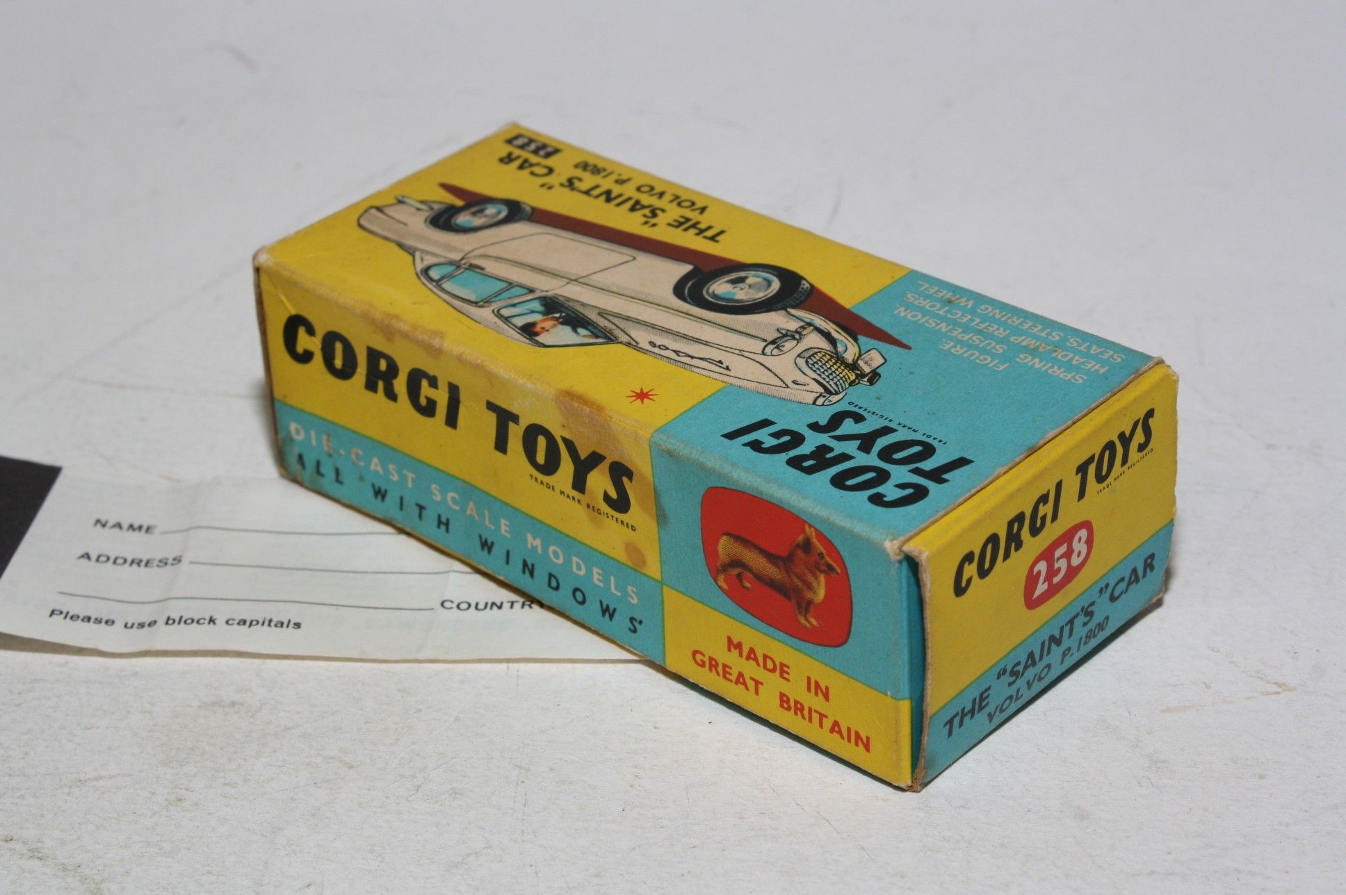 Corgi 258 The Saints Volvo P1800, Superb in Good Original Box | DB ...