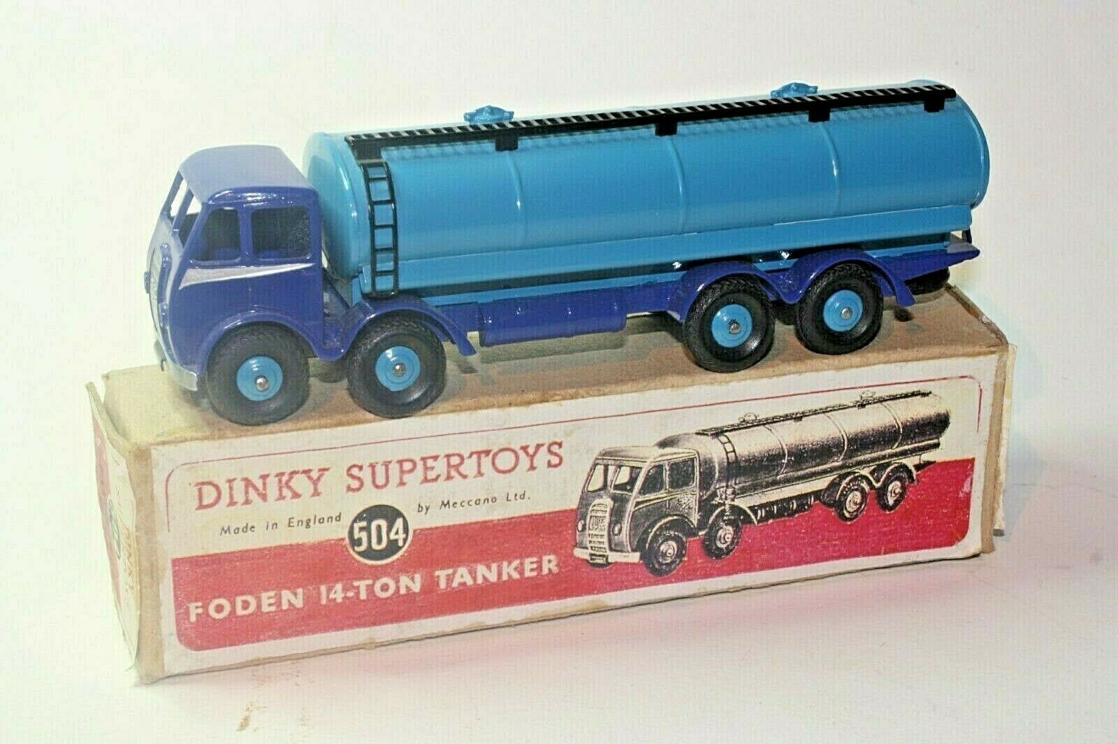 Dinky 504 Foden 14 ton Tanker, Silver Flash,Restored to Very High ...