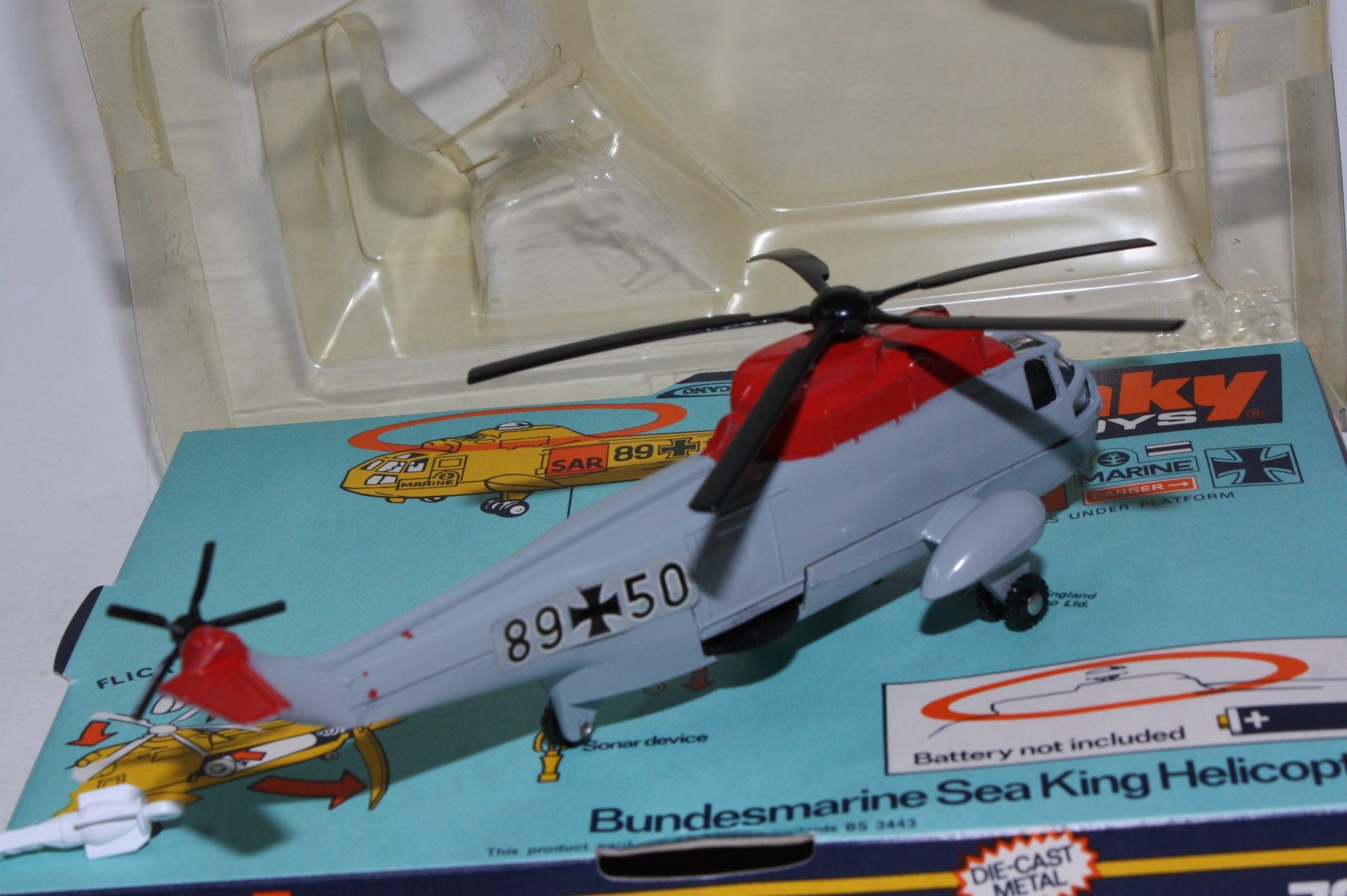 Dinky 736 Bundesmarine Sea King Helicopter, Mint in Good Original Pack ...
