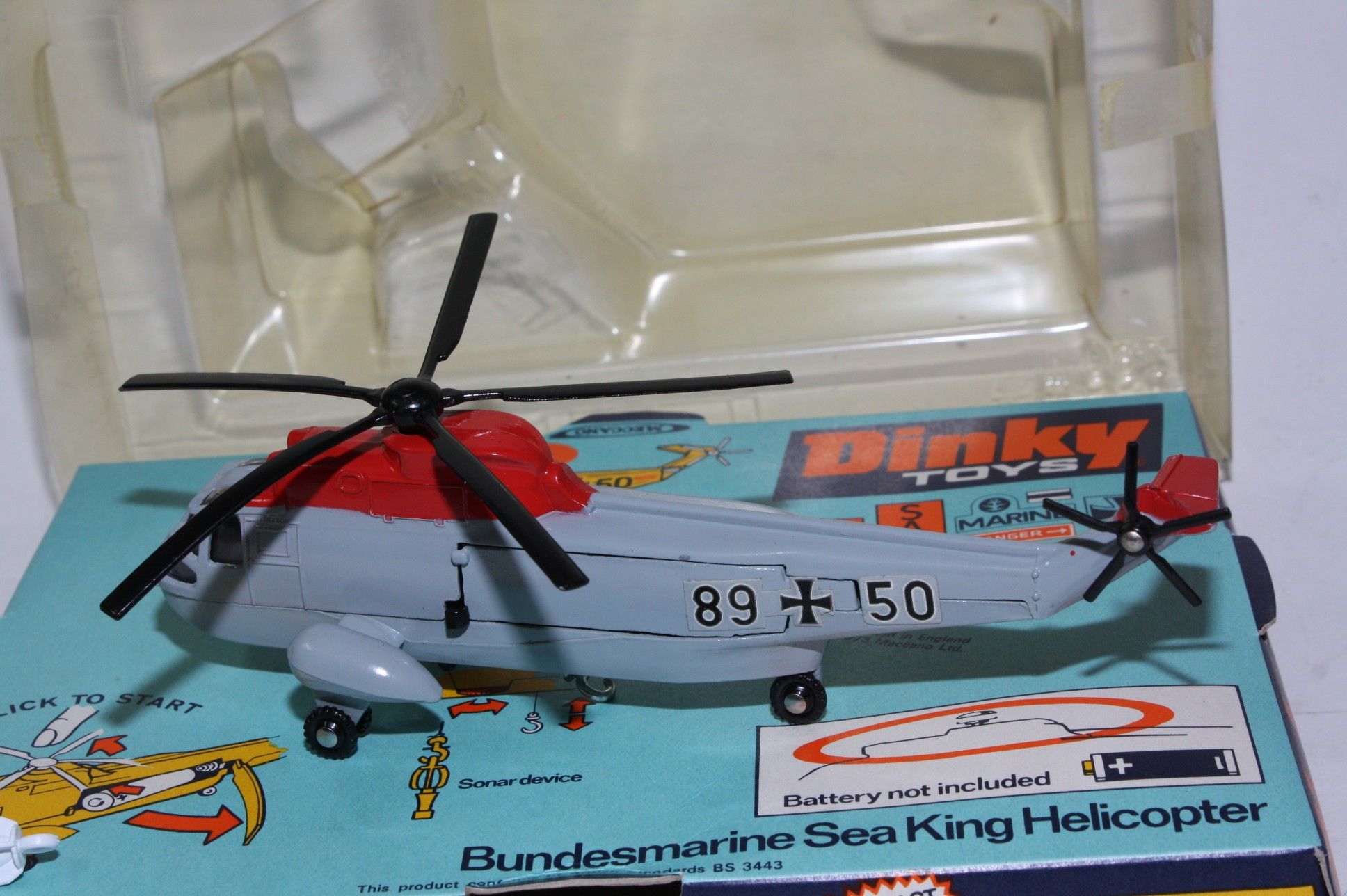 Dinky 736 Bundesmarine Sea King Helicopter, Mint in Good Original Pack ...