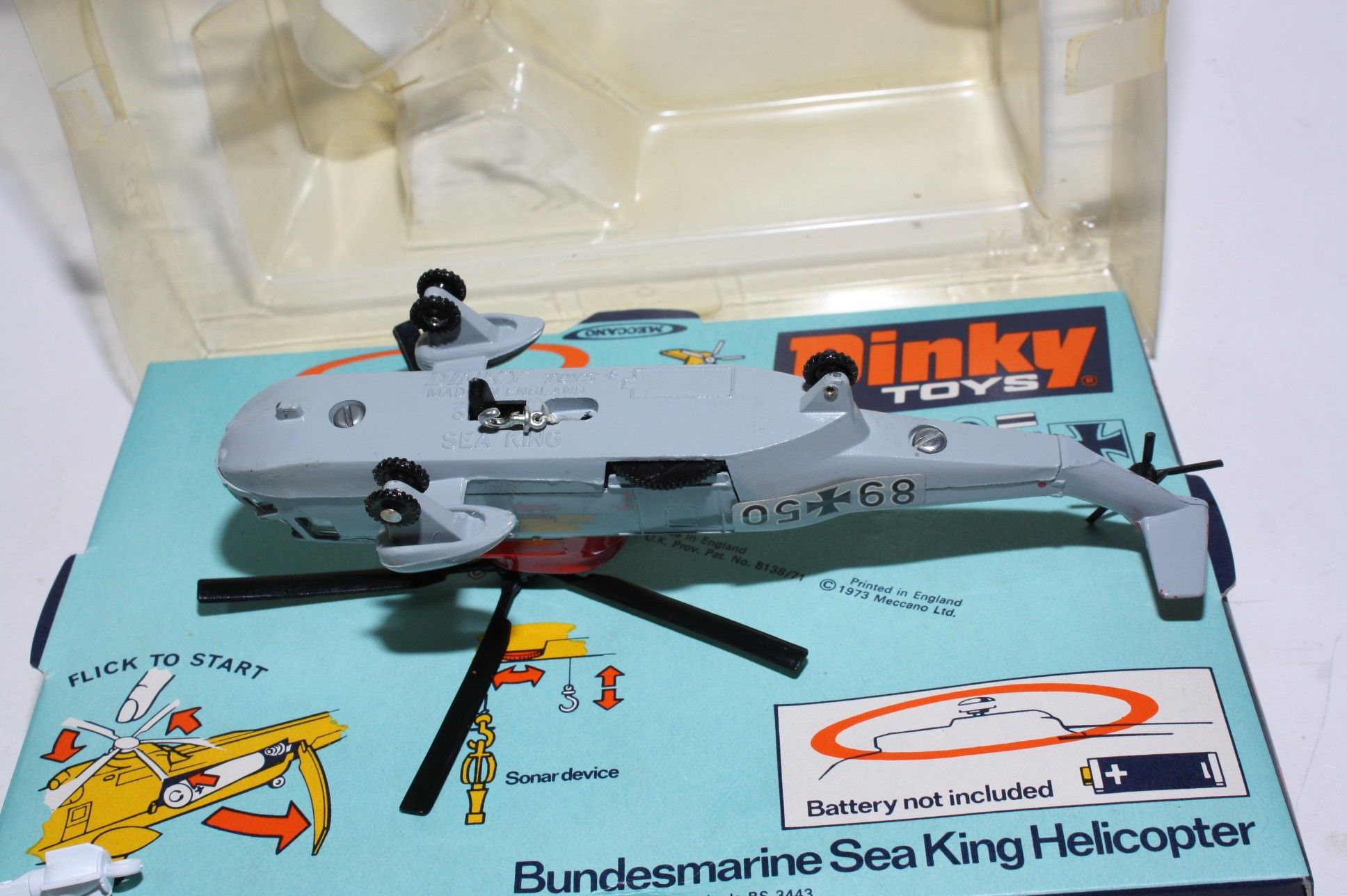 Dinky 736 Bundesmarine Sea King Helicopter, Mint in Good Original Pack ...