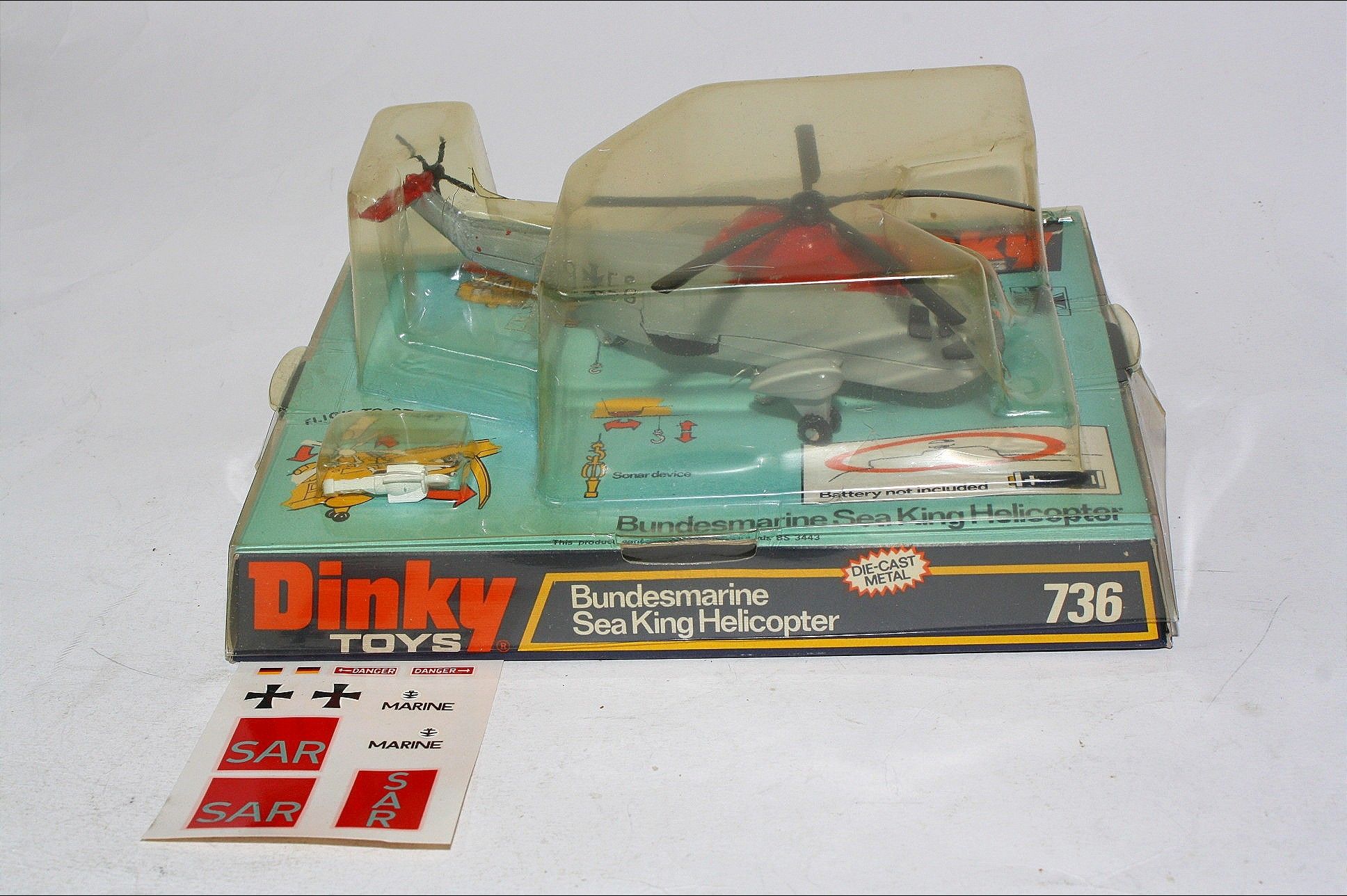 Dinky 736 Bundesmarine Sea King Helicopter, Mint in Good Original Pack ...