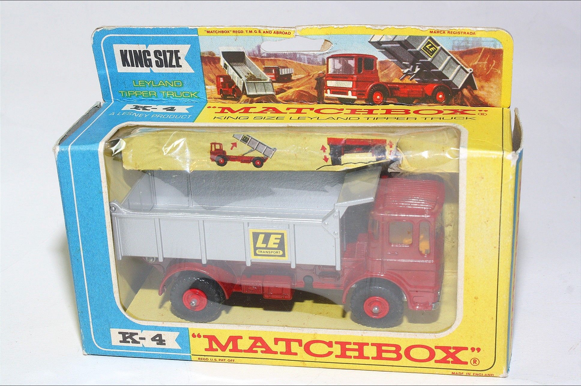 Matchbox Super Kings K-4 Leyland Tipper Truck, VNM in Original Box | DB ...