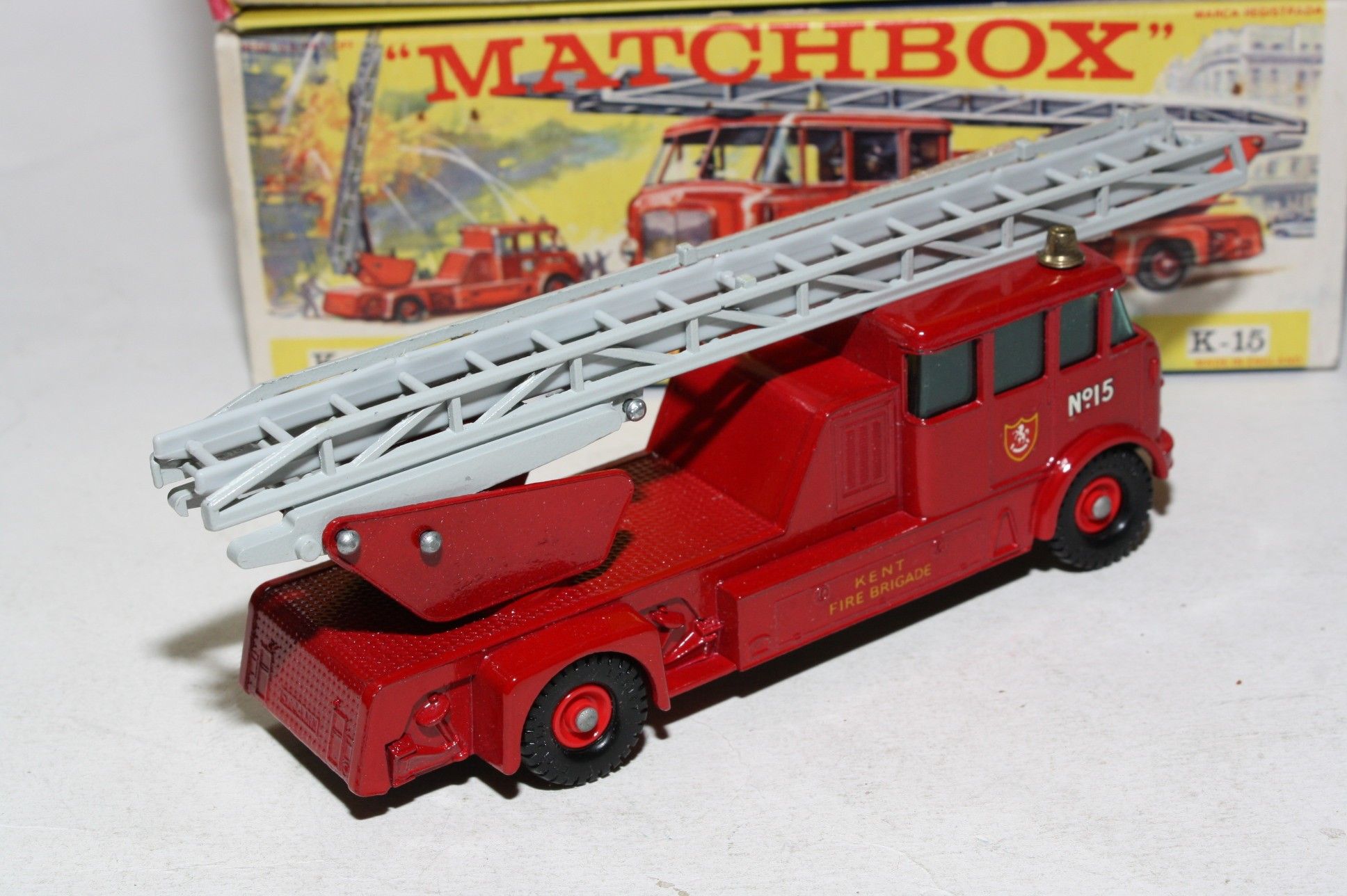 Matchbox K-15 Merryweather Fire Engine, VGC in VNM Box | DB Collectables