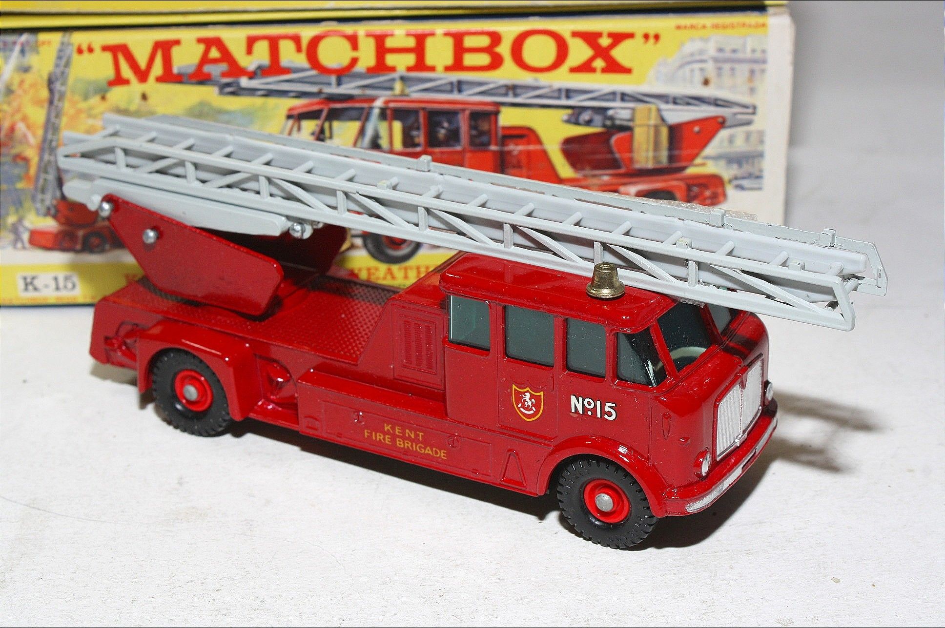 Matchbox K-15 Merryweather Fire Engine, VGC in VNM Box | DB Collectables