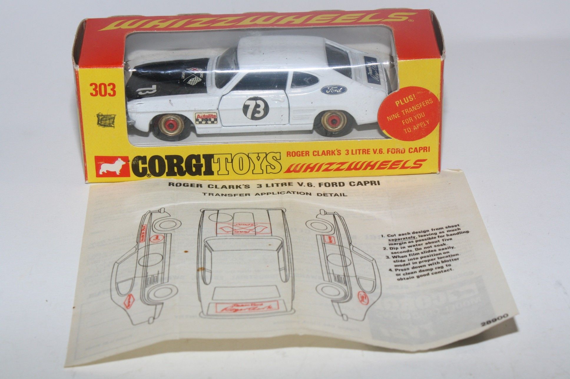 Corgi 303 Roger Clark's Mk1 Ford Capri V6, Red Spot, VNm in VNM ...