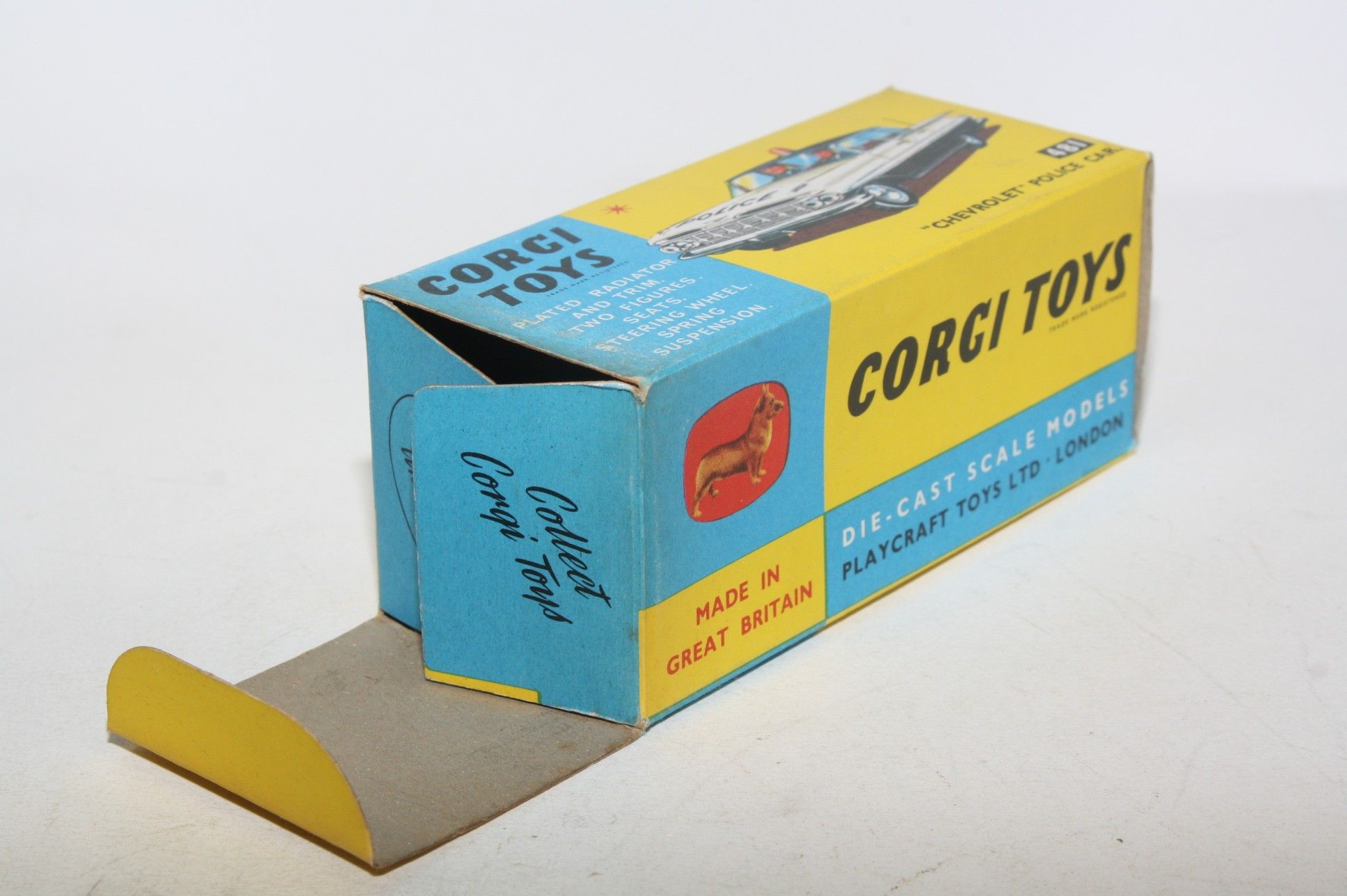 Corgi 481 Chevrolet Police Car, Mint in Good Original Box | DB Collectables