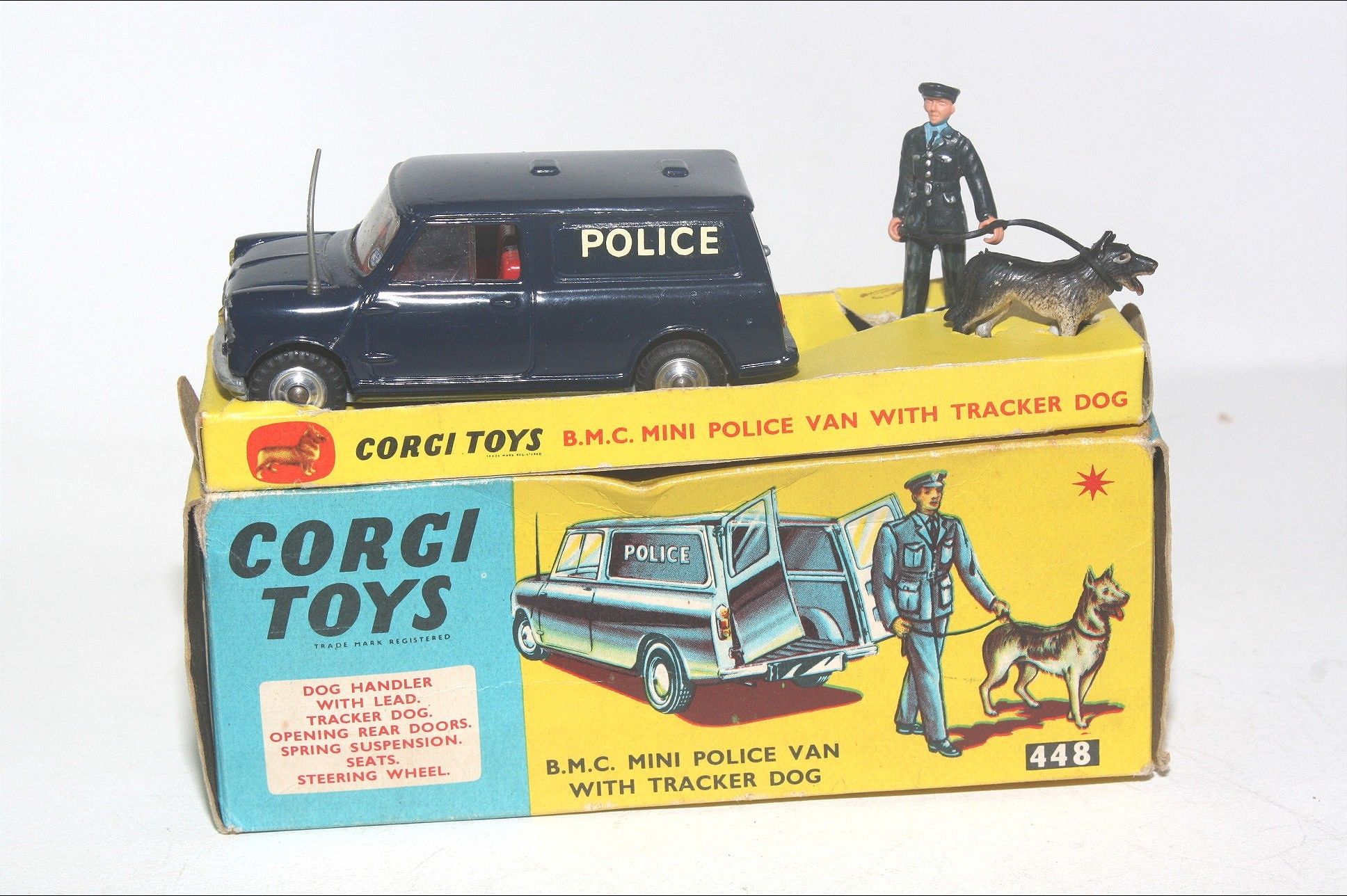 Corgi 448 Police Mini Van with Tracker Dog, VGC in Original Box | DB ...