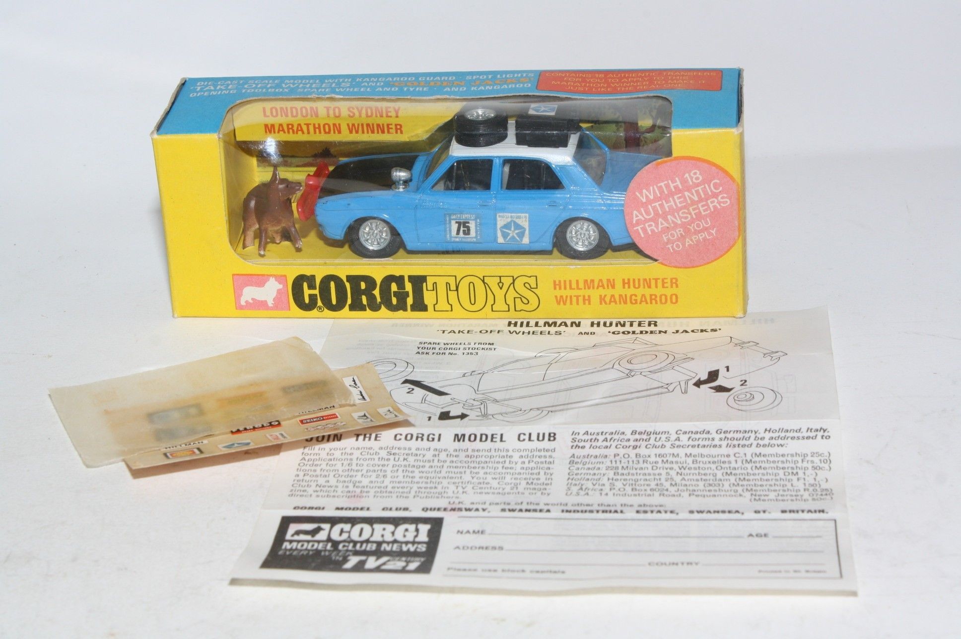Corgi 302 Hillman Hunter Rally Car, Mint in Mint Original Box | DB ...