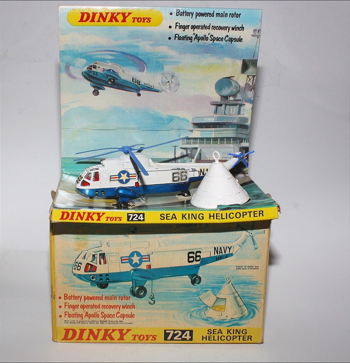 Dinky 724 Sea King Helicopter, Good Condition in Original Box | DB ...