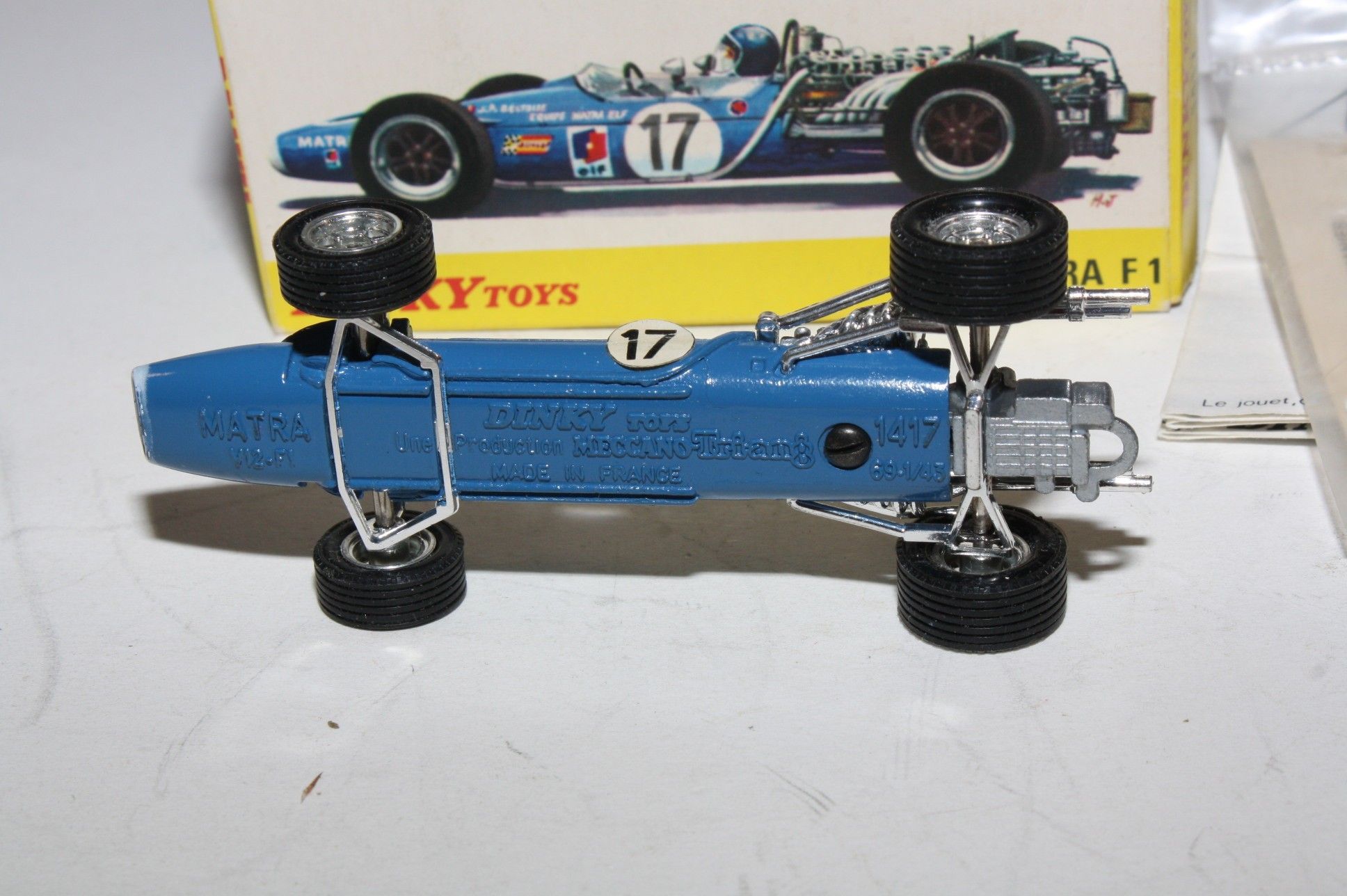 Dinky France 1417 Matra F1, C/W Road Sign, Mint in Mint Original Box ...