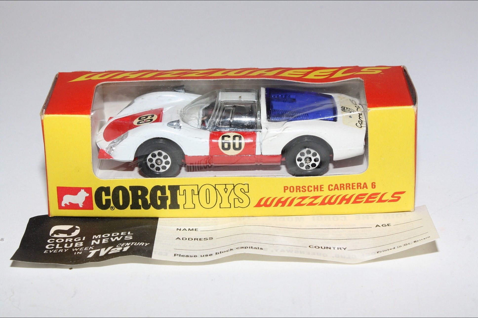 Corgi 371 Porsche Carrera 6, Mint in VNM Original Box | DB Collectables