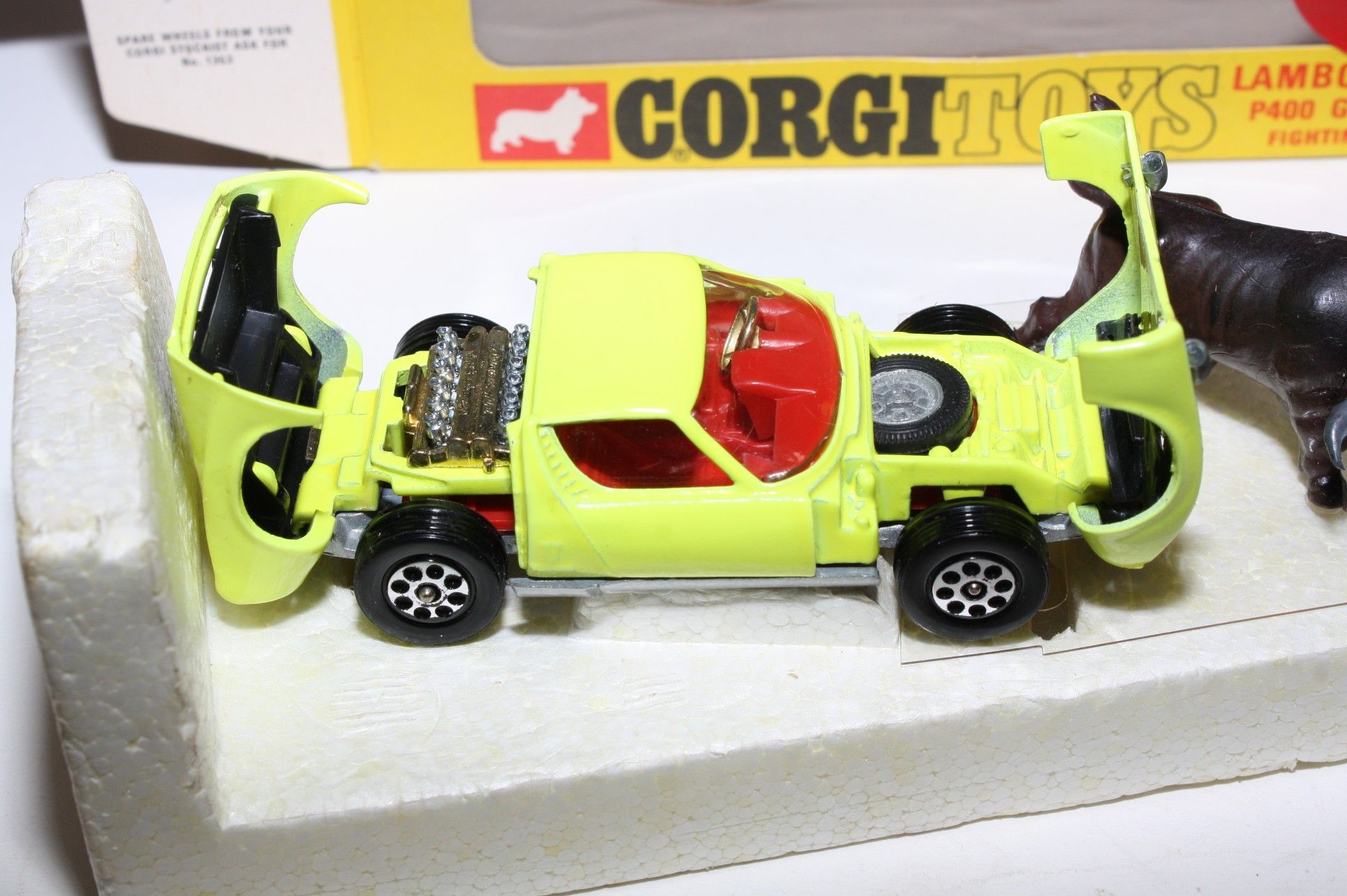 Corgi 342 Lamborghini P400 GT Miura Fighting Bull, Excellent in ...