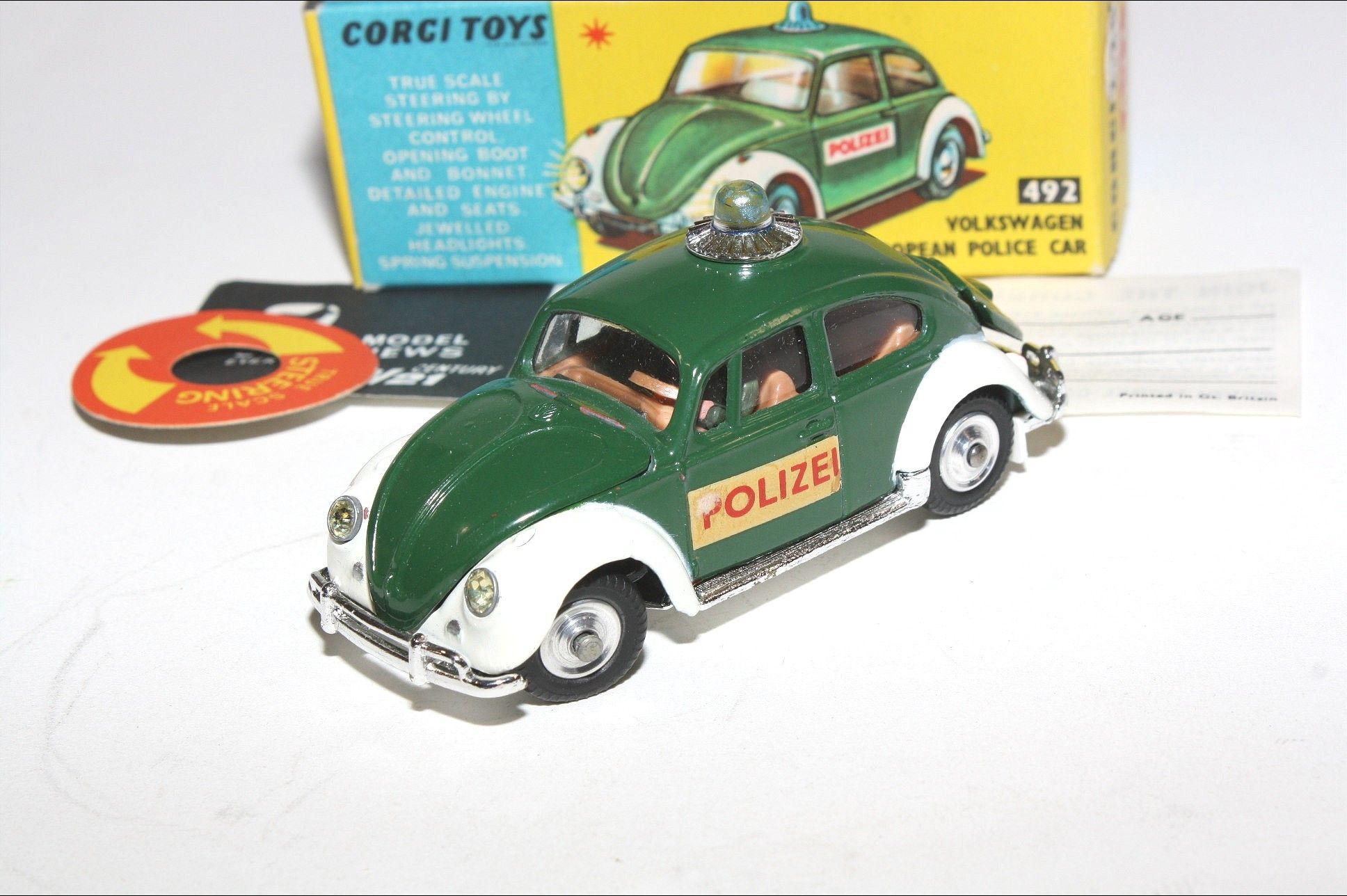 Corgi 492 VW European Police Car, Mint in VNM Original Box | DB ...