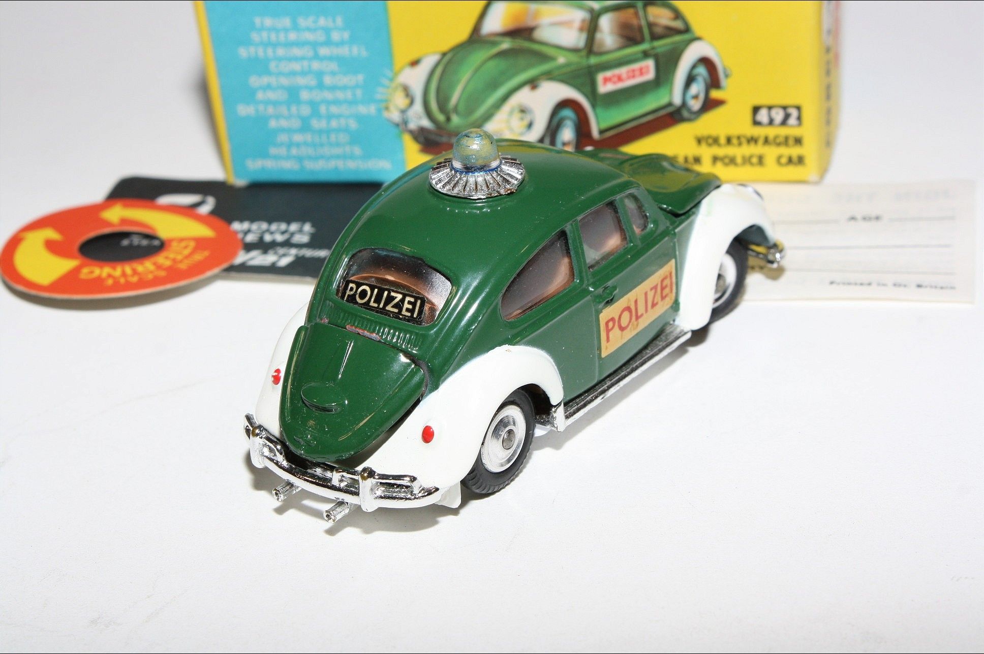 Corgi 492 VW European Police Car, Mint in VNM Original Box | DB ...