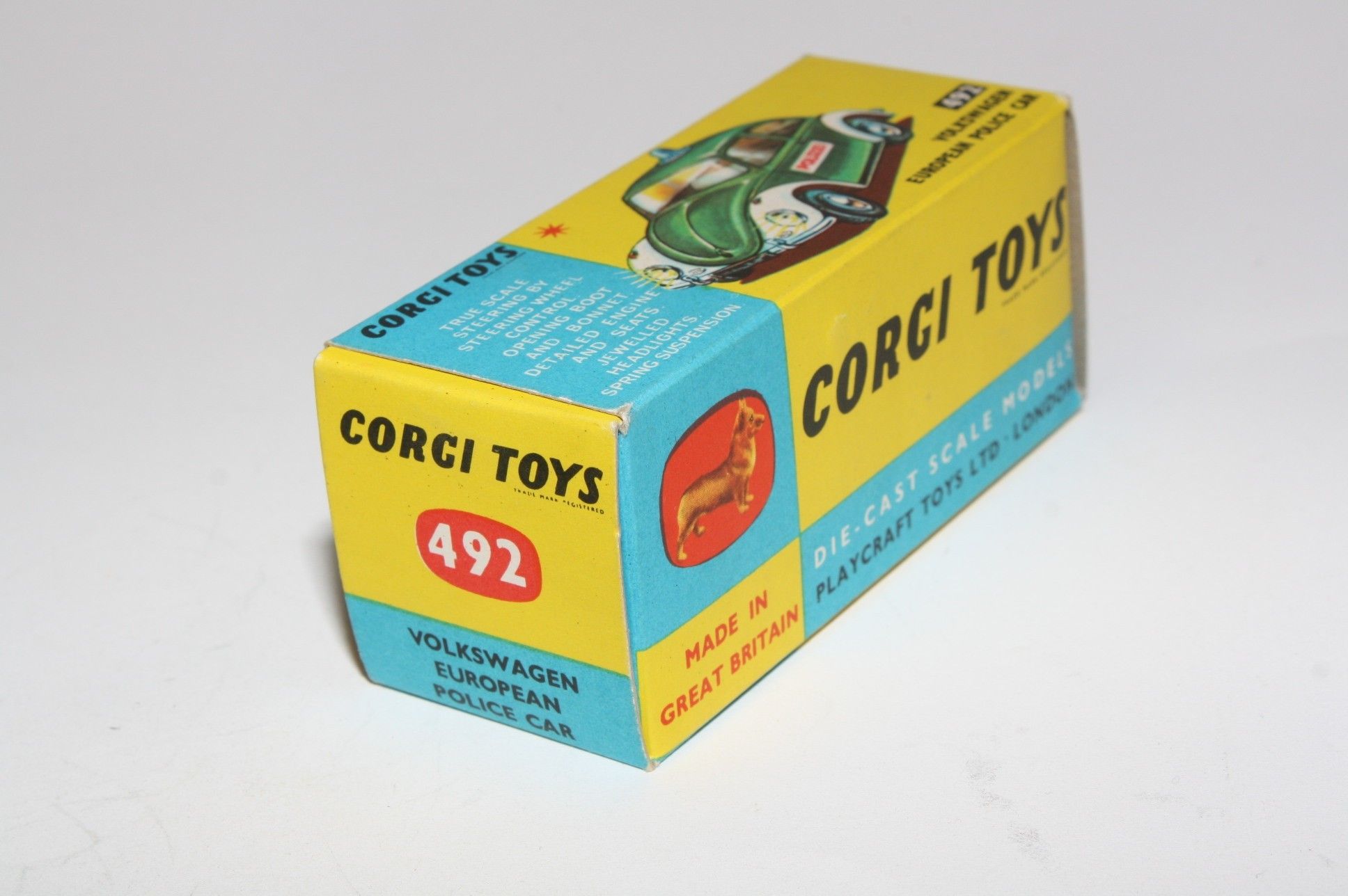 Corgi 492 VW European Police Car, Mint in VNM Original Box | DB ...