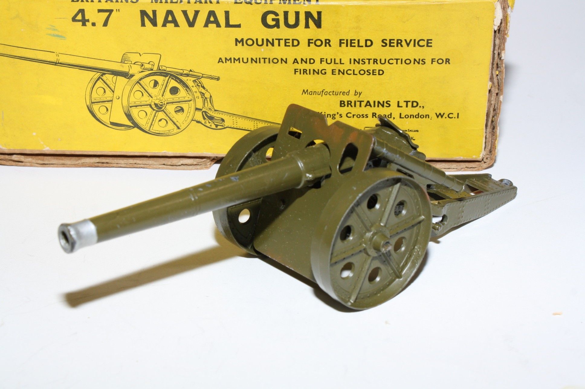 W Britains, 1264 4.7" Navel Gun 1:32, VNM in Good Original Box | DB ...