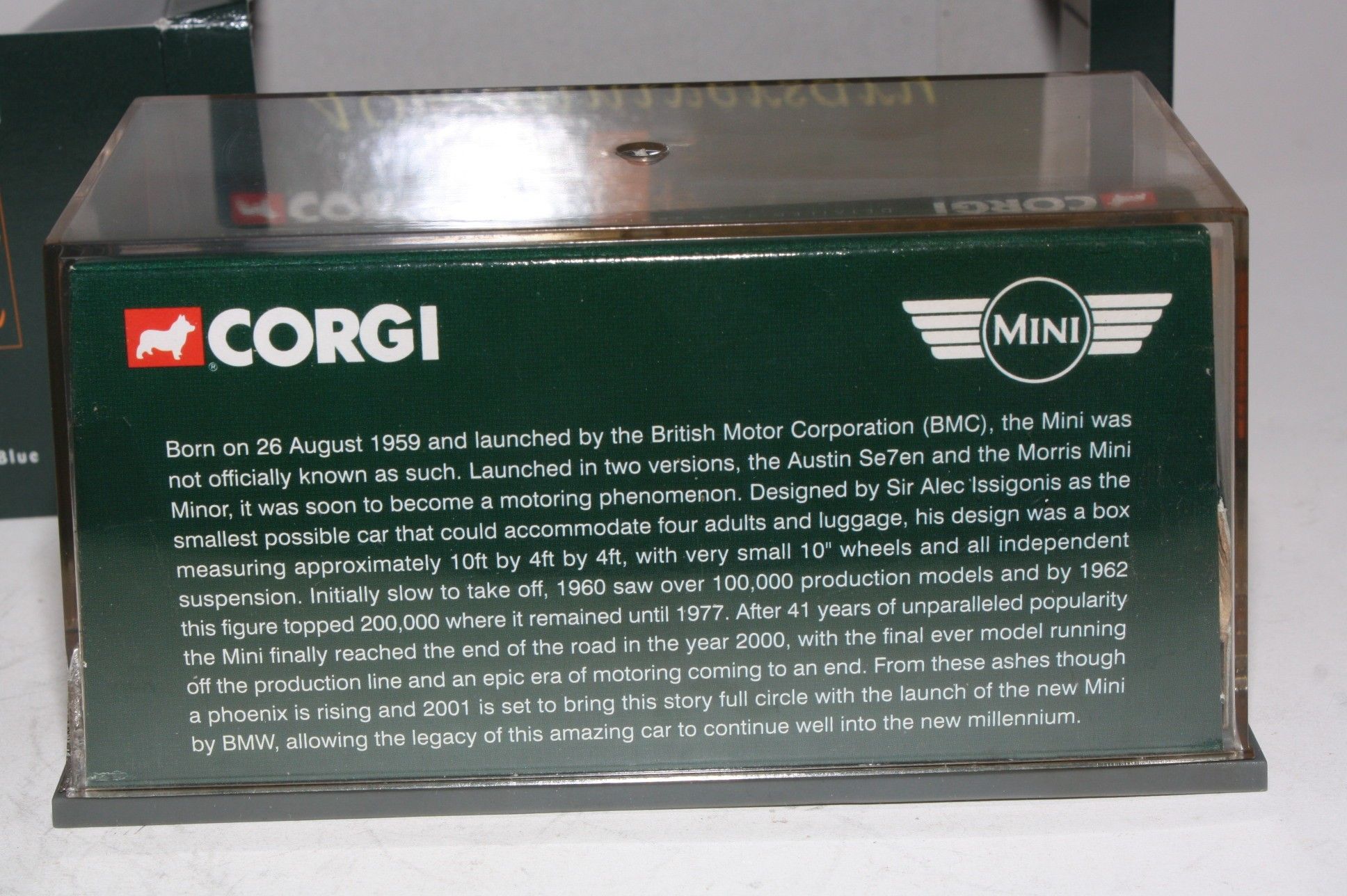 CORGI 04504 MINI 40th ANNIVERSARY ISLAND BLUE 04504 LTD EDITION, MIB ...