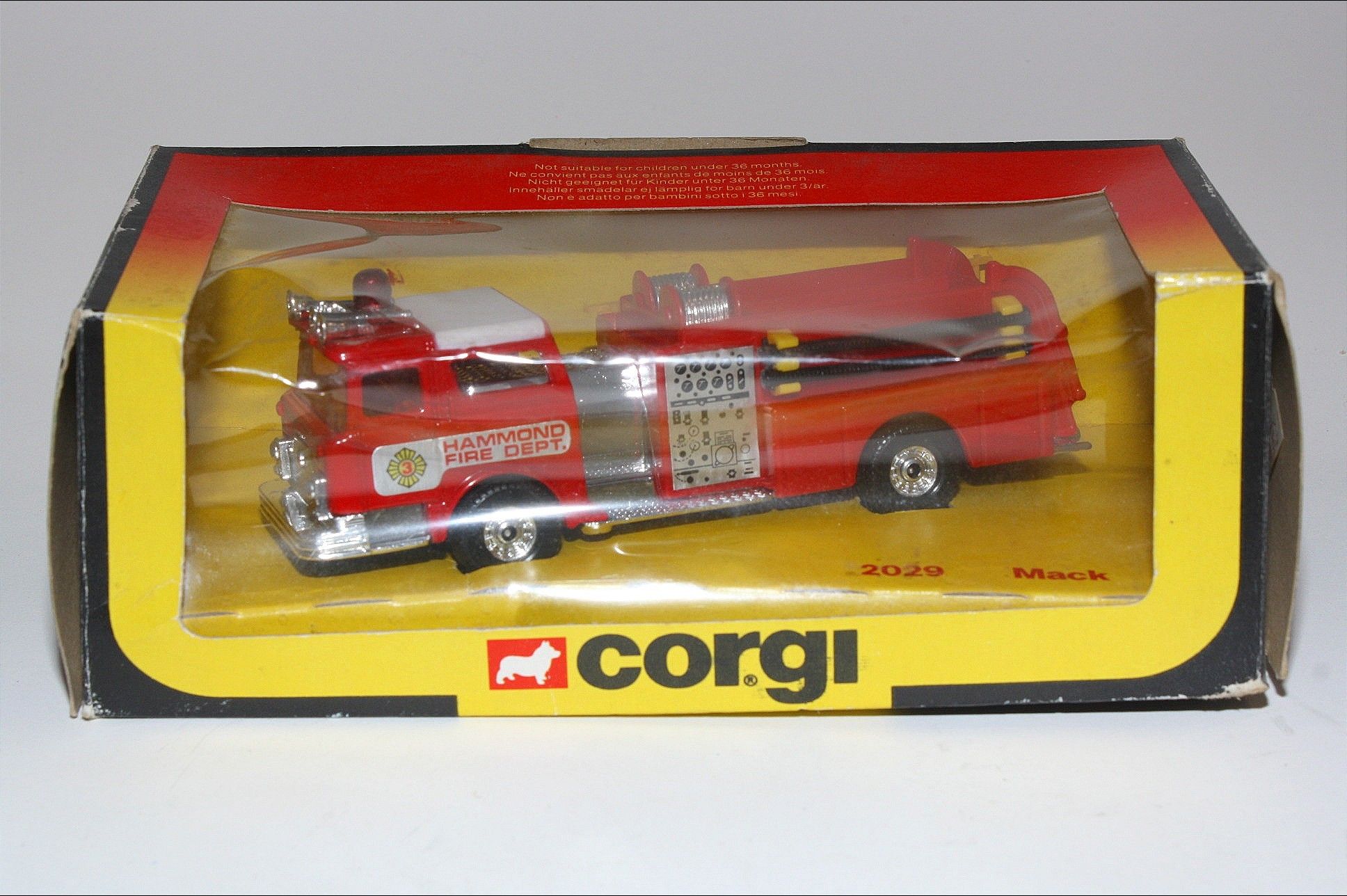 Corgi 2029 Mack Fire Pump, Mint in Original Box | DB Collectables