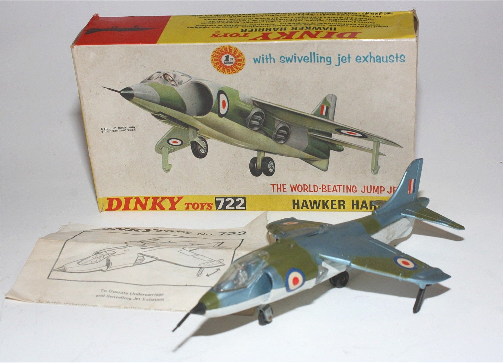 Dinky 722 Hawker Harrier, VNM in Good Original Box | DB Collectables