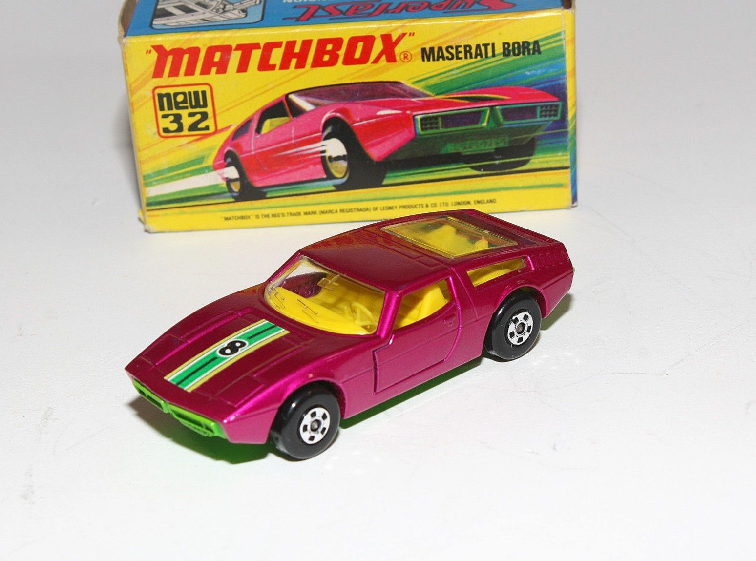Matchbox 32d Maserati Bora, Mint in Good Original Box | DB Collectables