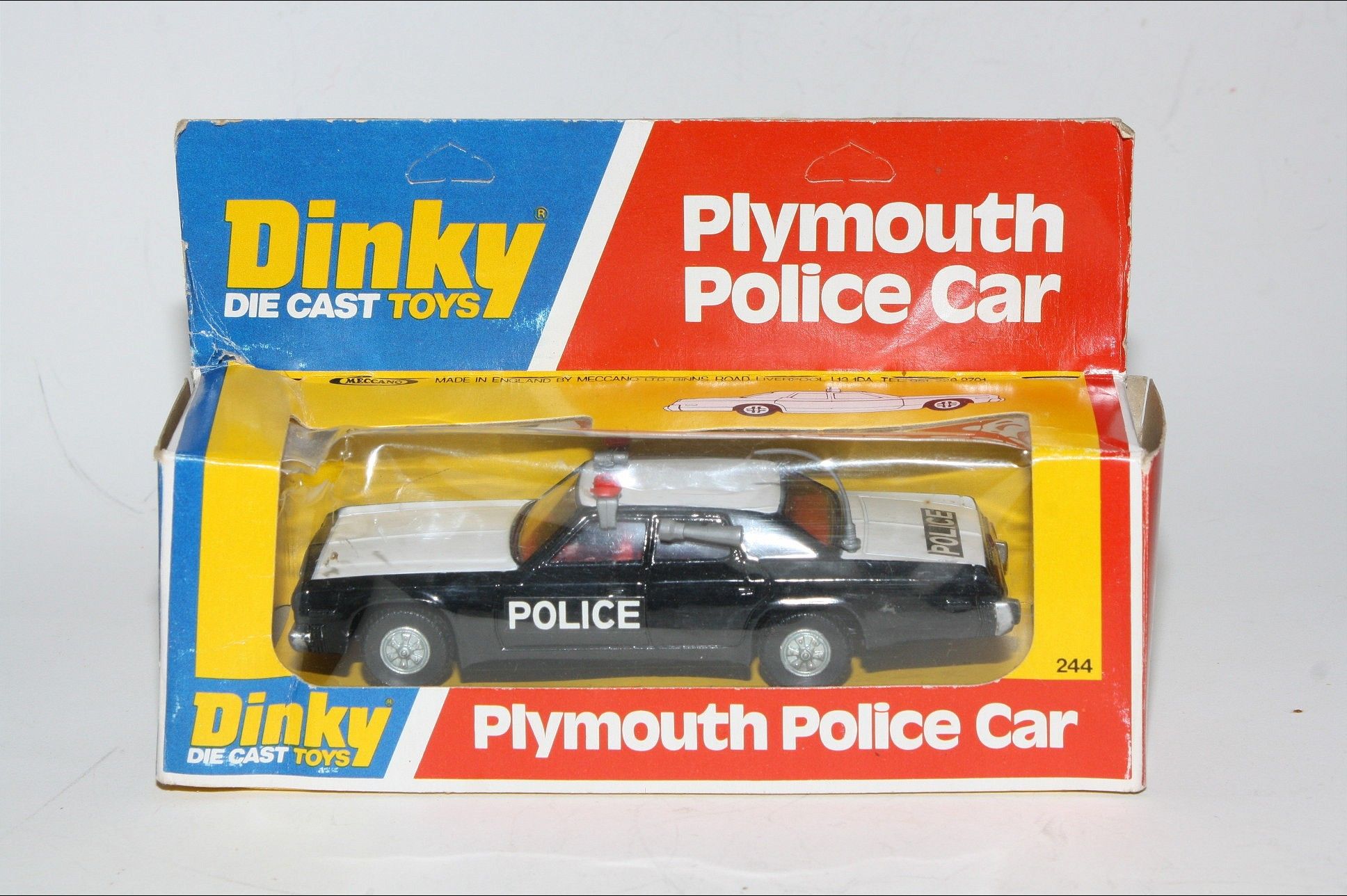 Dinky 244 Plymouth Police Car, VNM in Original Box | DB Collectables