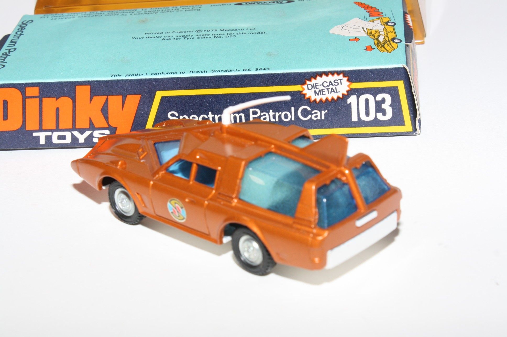 Dinky 103 Spectrum Patrol Car, Mint in Good Bubble, Rare Bronze Variant ...