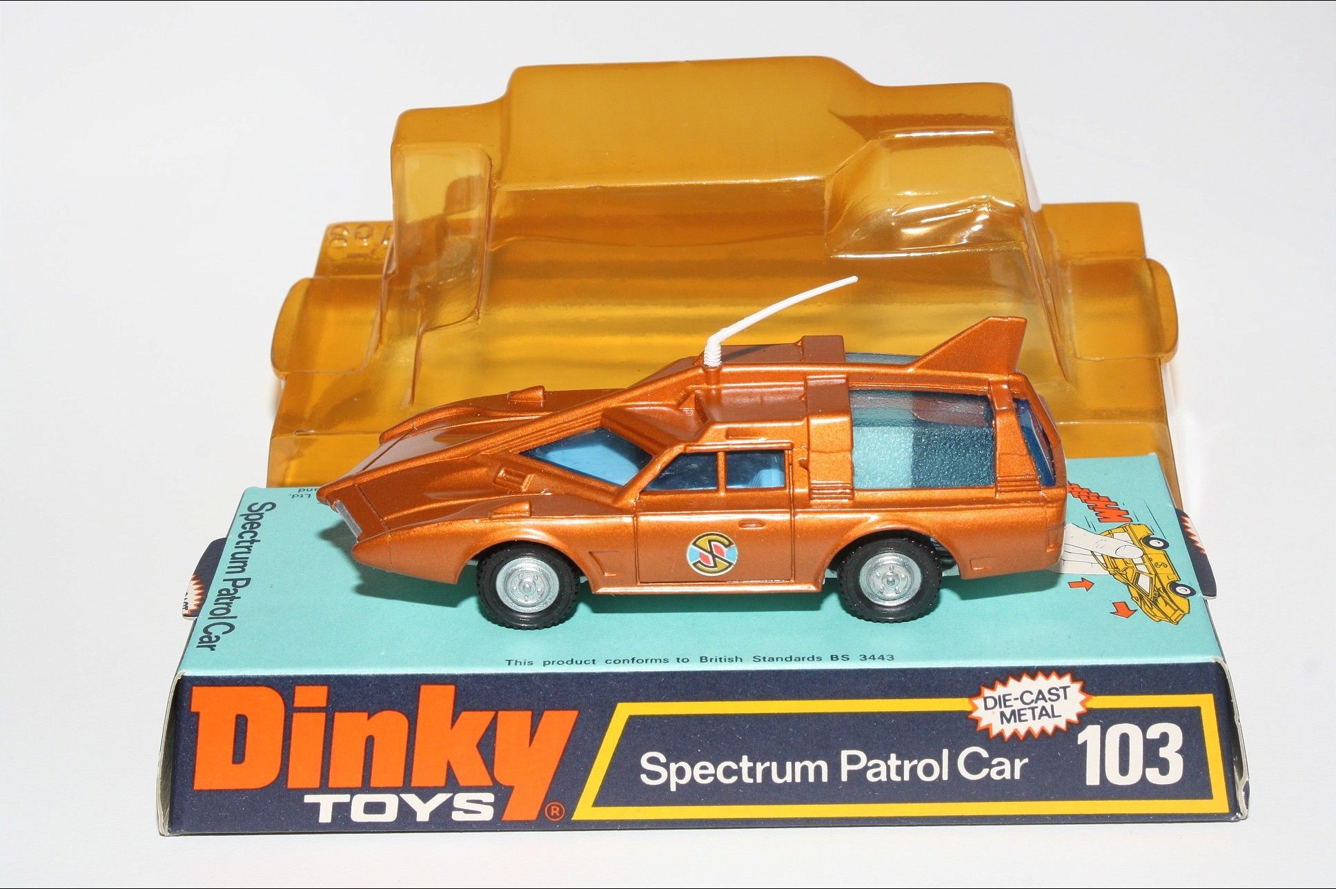 Dinky 103 Spectrum Patrol Car, Mint in Good Bubble, Rare Bronze Variant ...